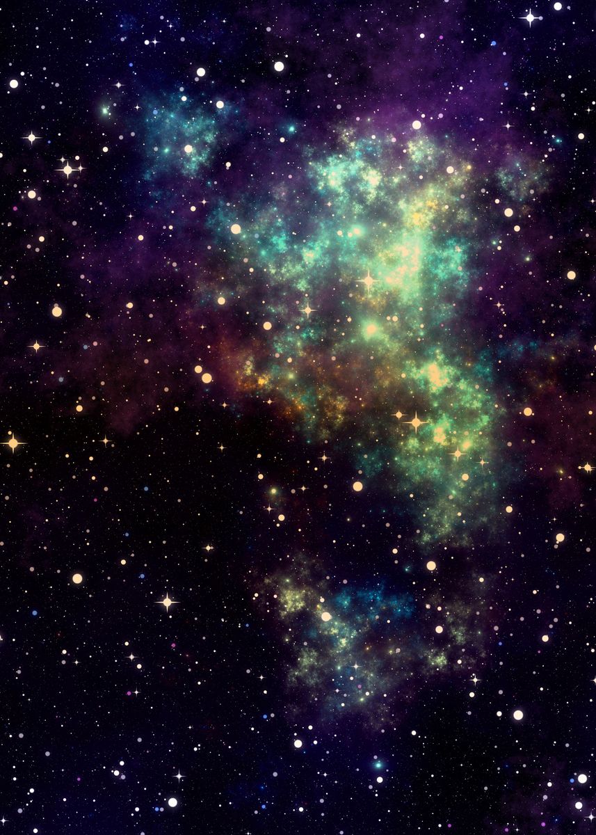 'Outer Space' Poster, picture, metal print, paint by Tom Cage | Displate