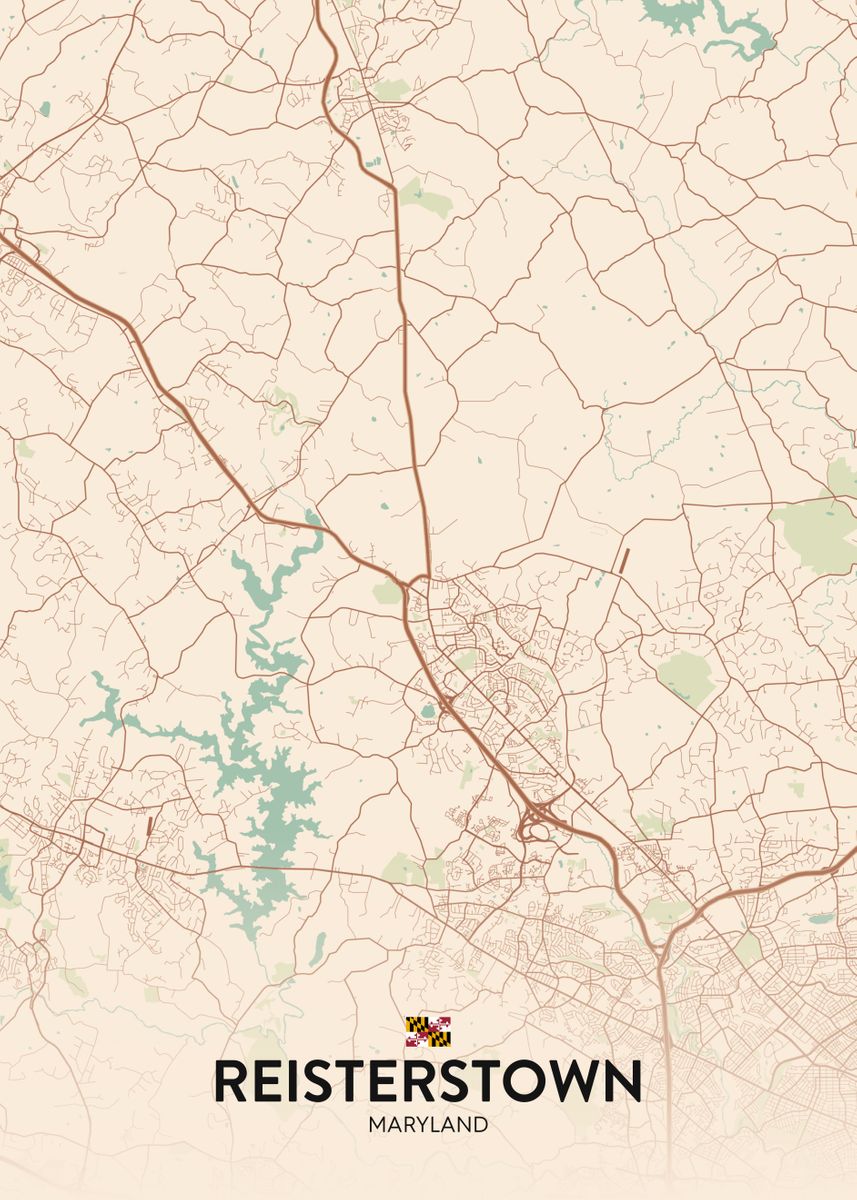 'Reisterstown MD' Poster, picture, metal print, paint by IMR Designs ...