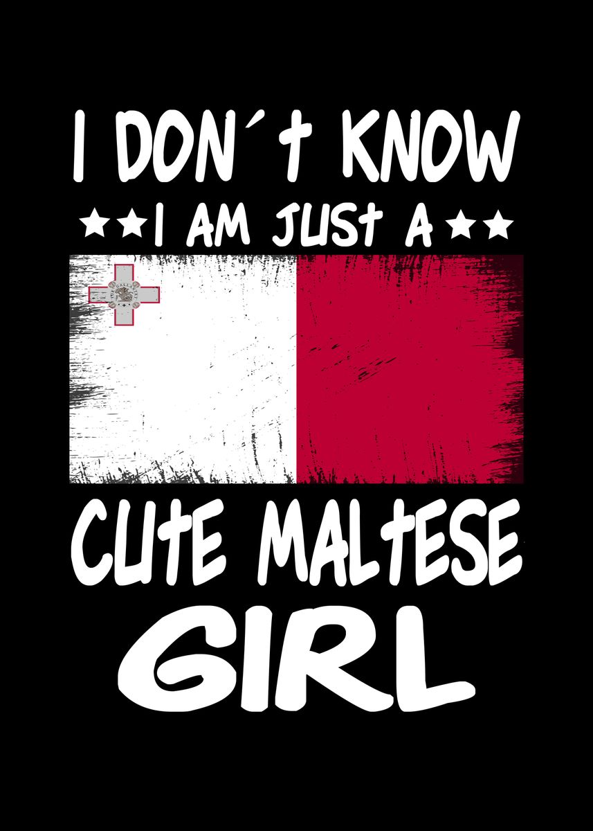 'Just a girl Maltese' Poster, picture, metal print, paint by schmugo ...