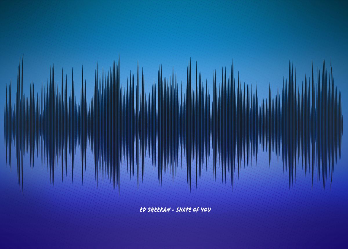 'Shape of You Soundwave' Poster by Bubble | Displate