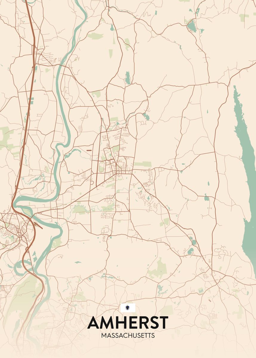 'Amherst MA' Poster, picture, metal print, paint by IMR Designs | Displate