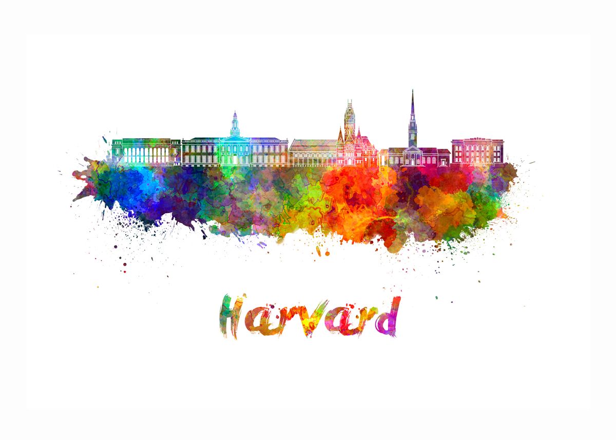 'Harvard skyline' Poster by Cristina Romero | Displate