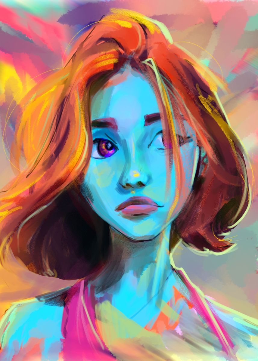 'Feelin Blue' Poster, picture, metal print, paint by Jacob Headley ...