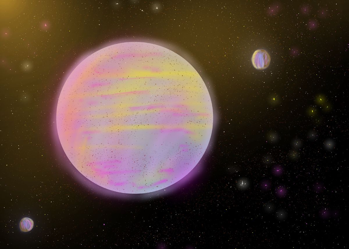 'Remaru with twin moons' Poster by Johnny Amburgey | Displate