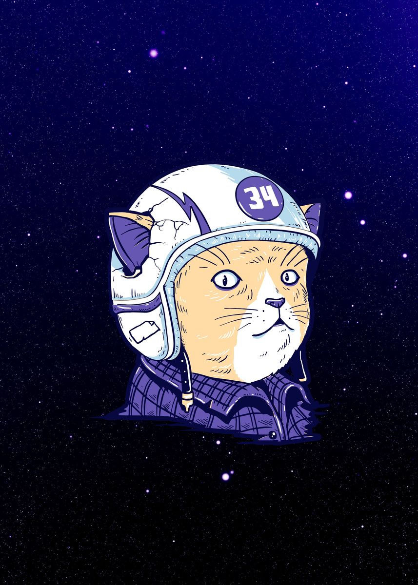 'Galacta Cat' Poster by pearshapedboss | Displate