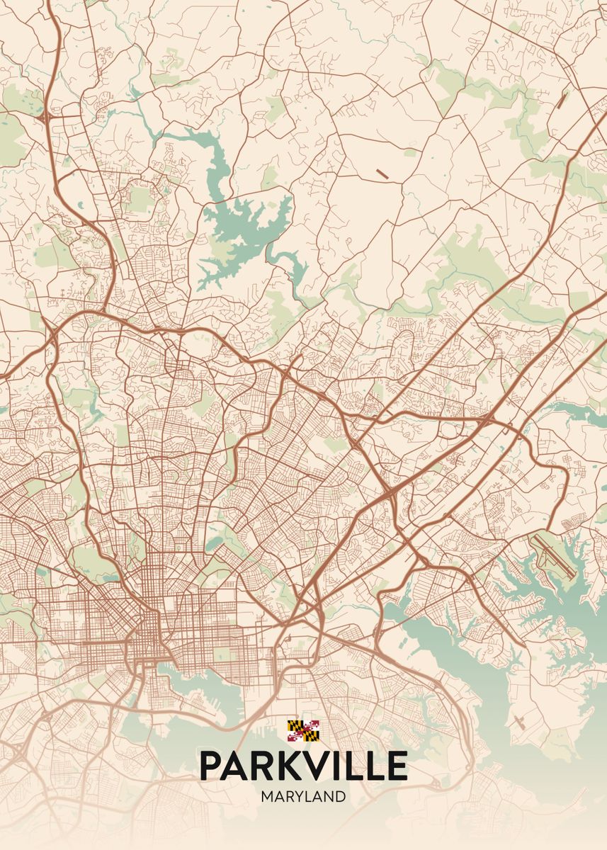 'Parkville MD' Poster, picture, metal print, paint by IMR Designs ...