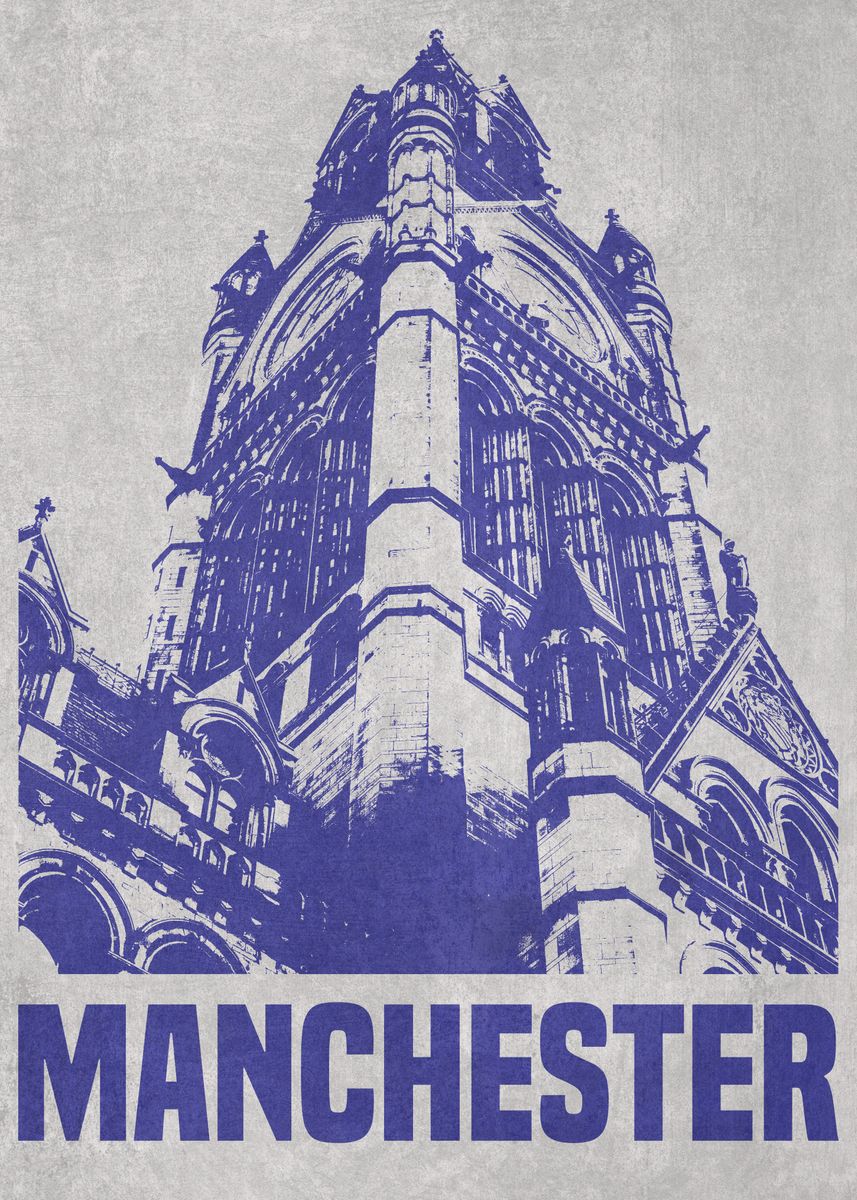 'Manchester' Poster, picture, metal print, paint by denvector | Displate