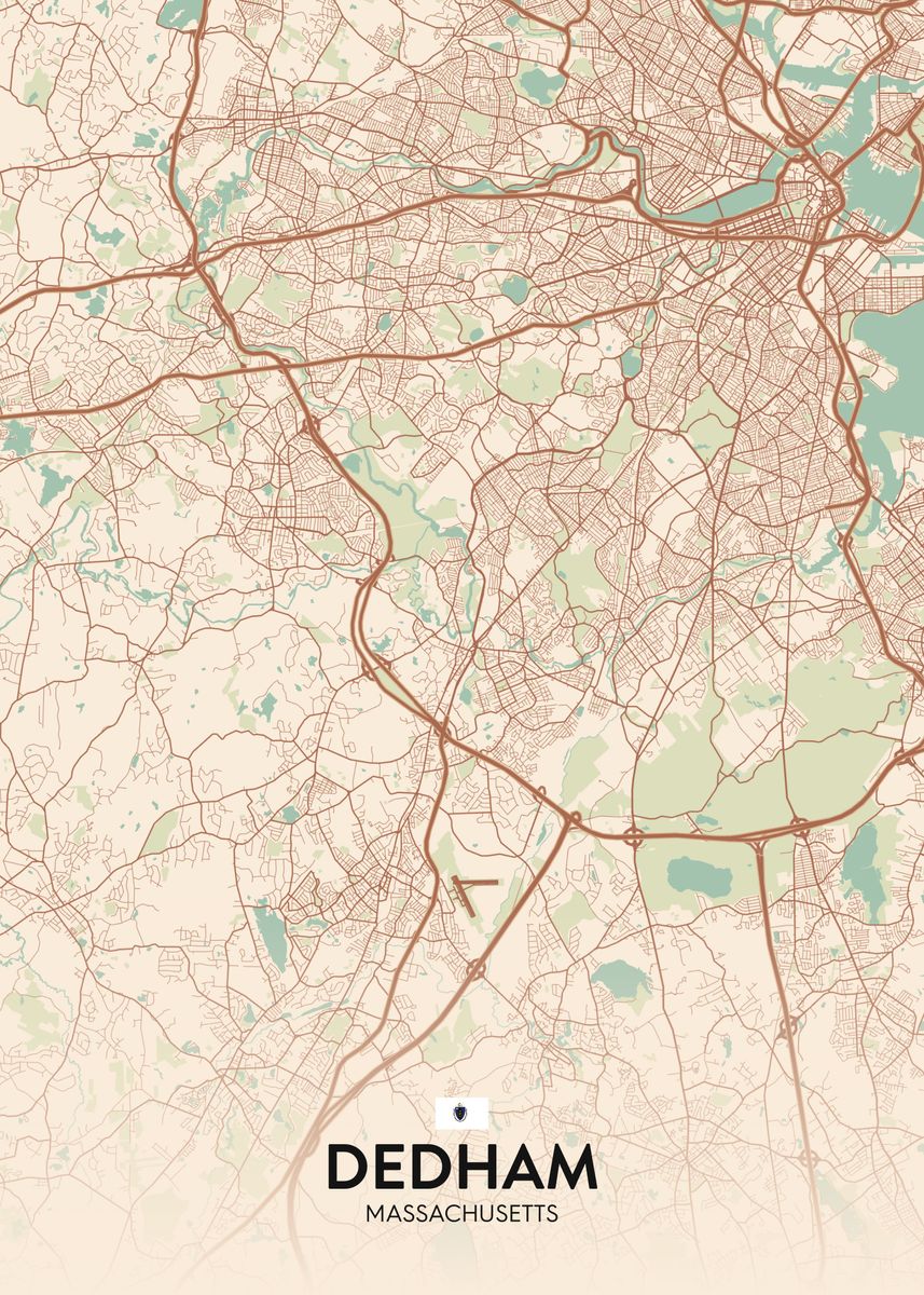 'Dedham MA' Poster by IMR Designs | Displate