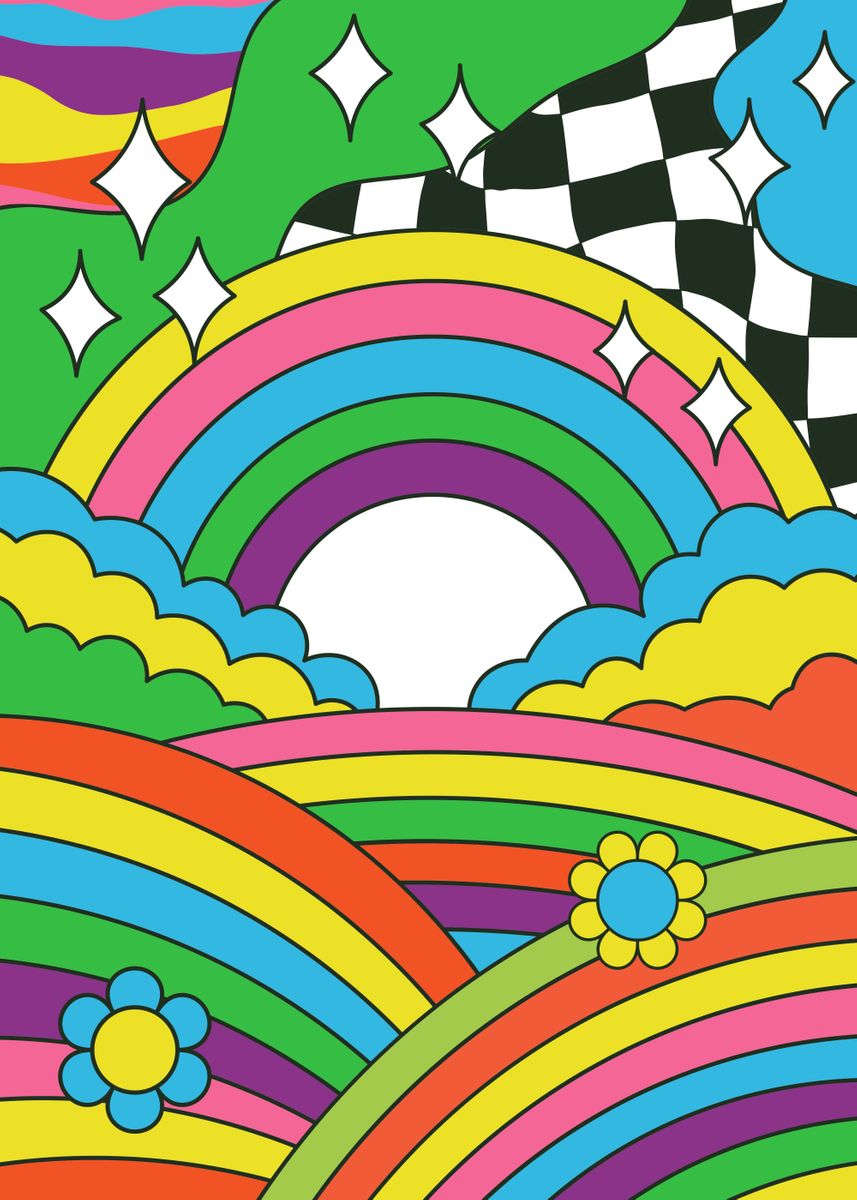 'Colorful' Poster, picture, metal print, paint by G Design | Displate