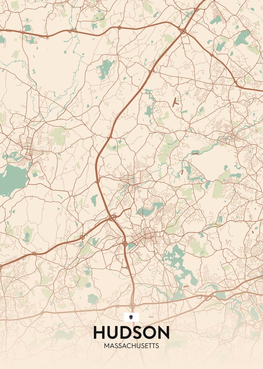 'Hudson MA' Poster, picture, metal print, paint by IMR Designs | Displate