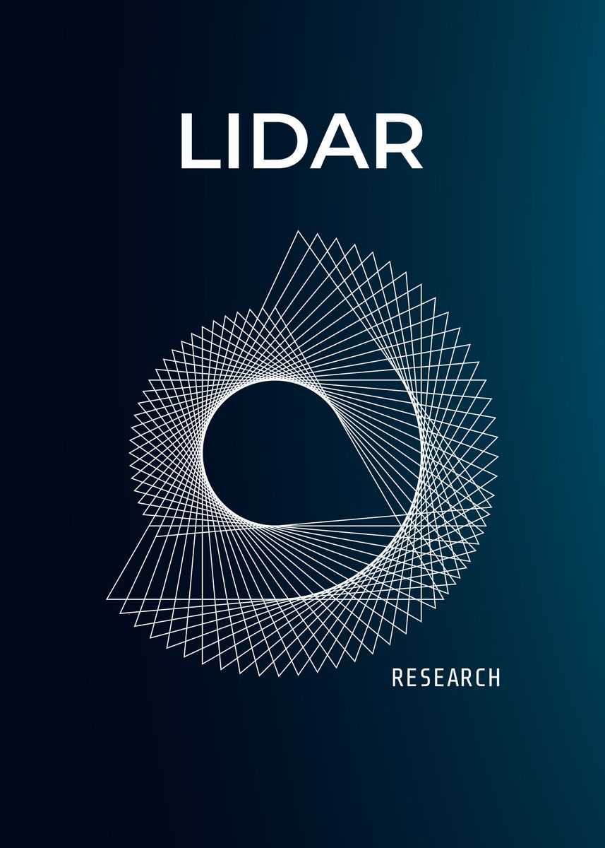 'LIDAR' Poster, picture, metal print, paint by Science Design | Displate