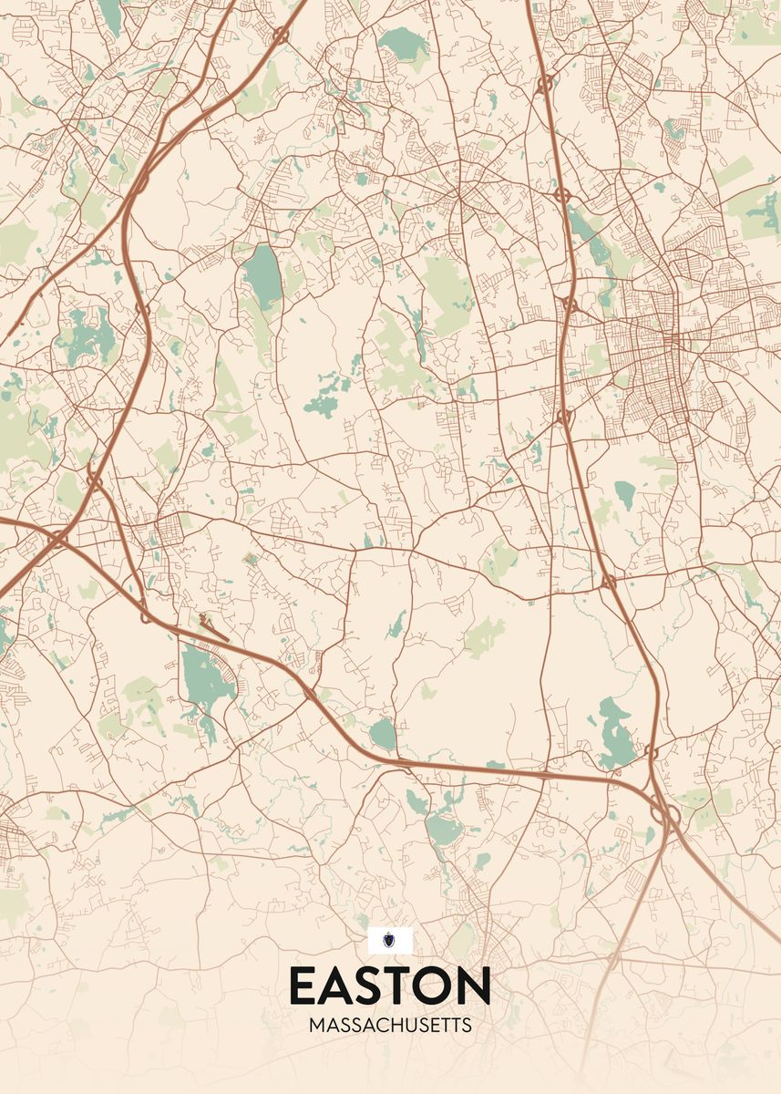 'Easton MA' Poster, picture, metal print, paint by IMR Designs | Displate