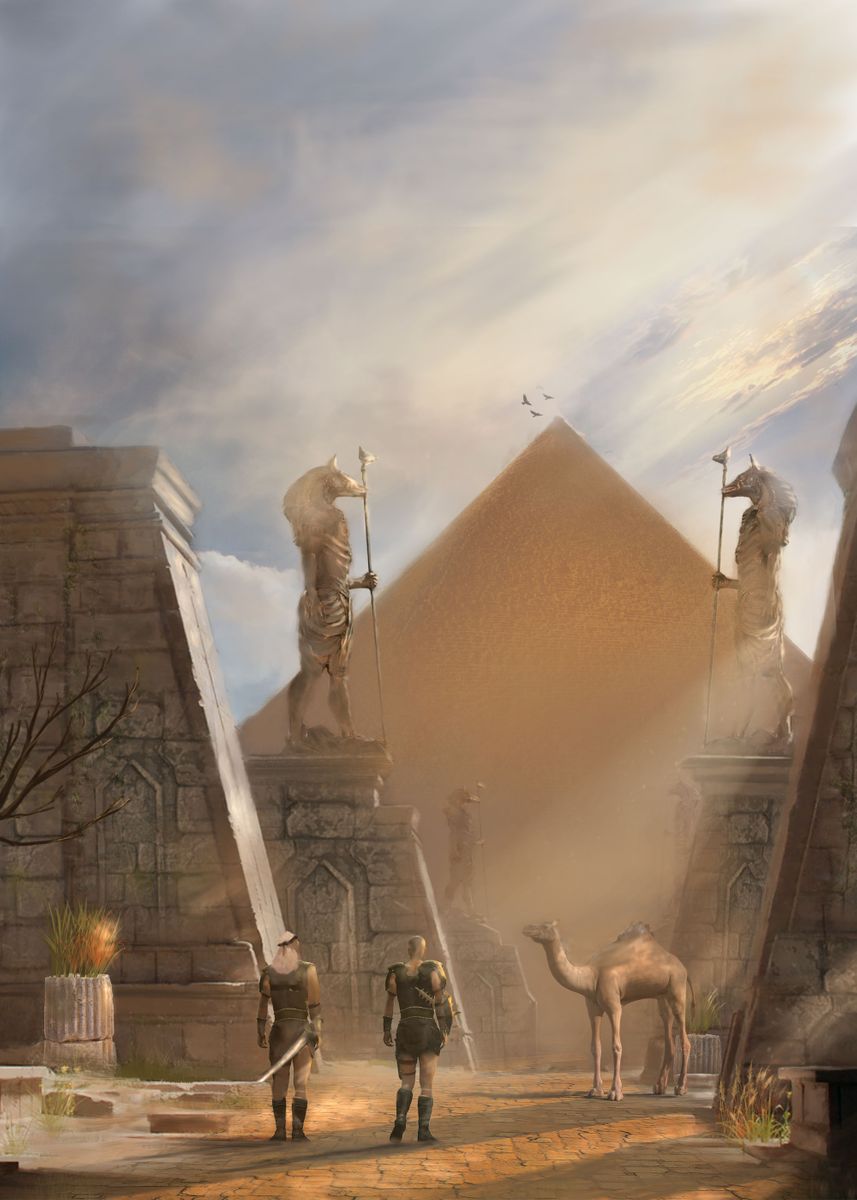 'pyramid wonder' Poster, picture, metal print, paint by Group7studio ...