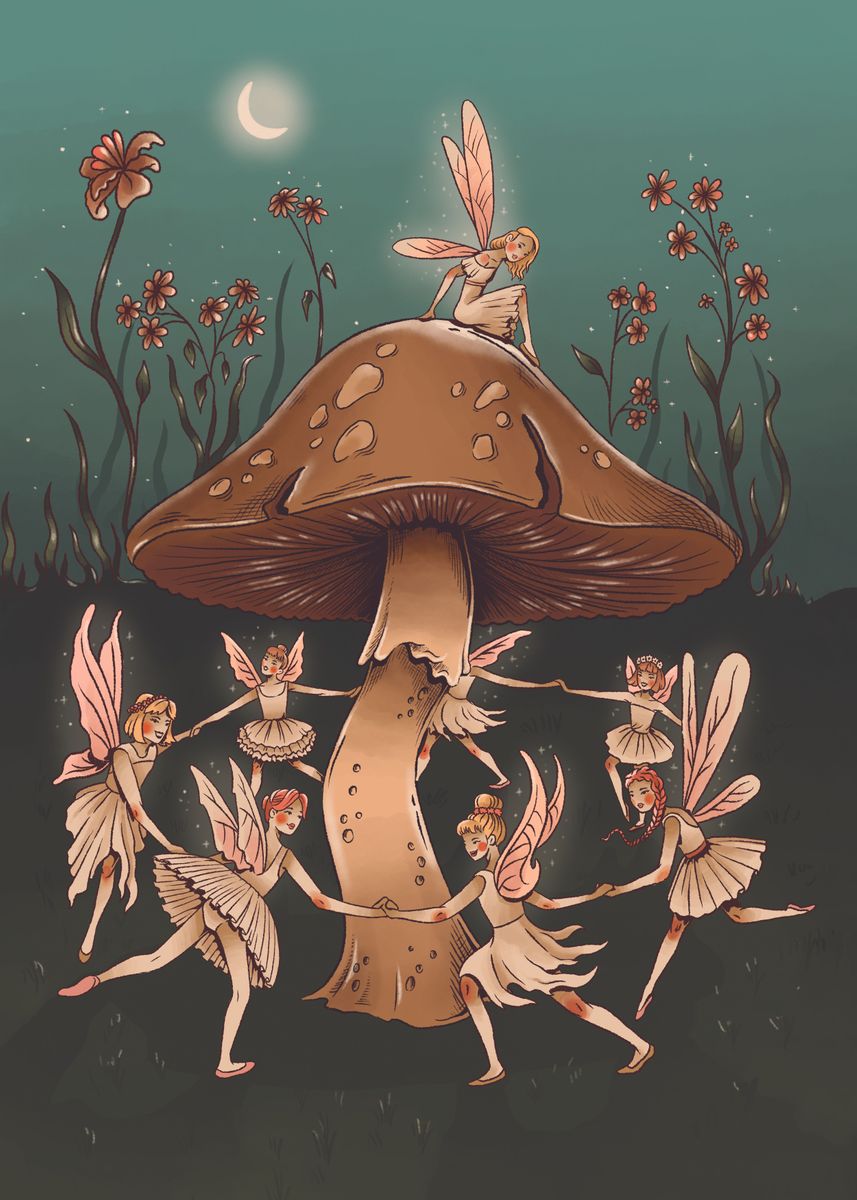 'Dancing Fairies' Poster by Joey Bradley | Displate