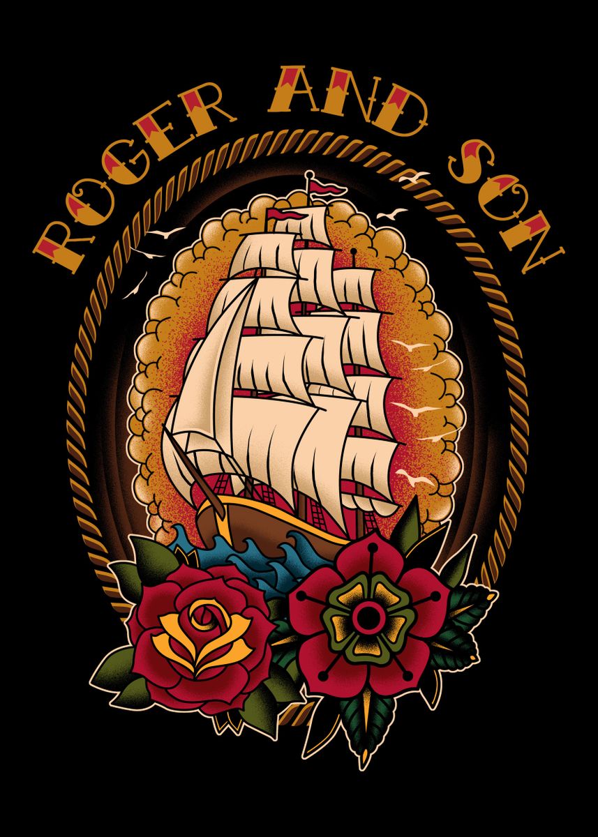 'roger' Poster, picture, metal print, paint by madart studio | Displate