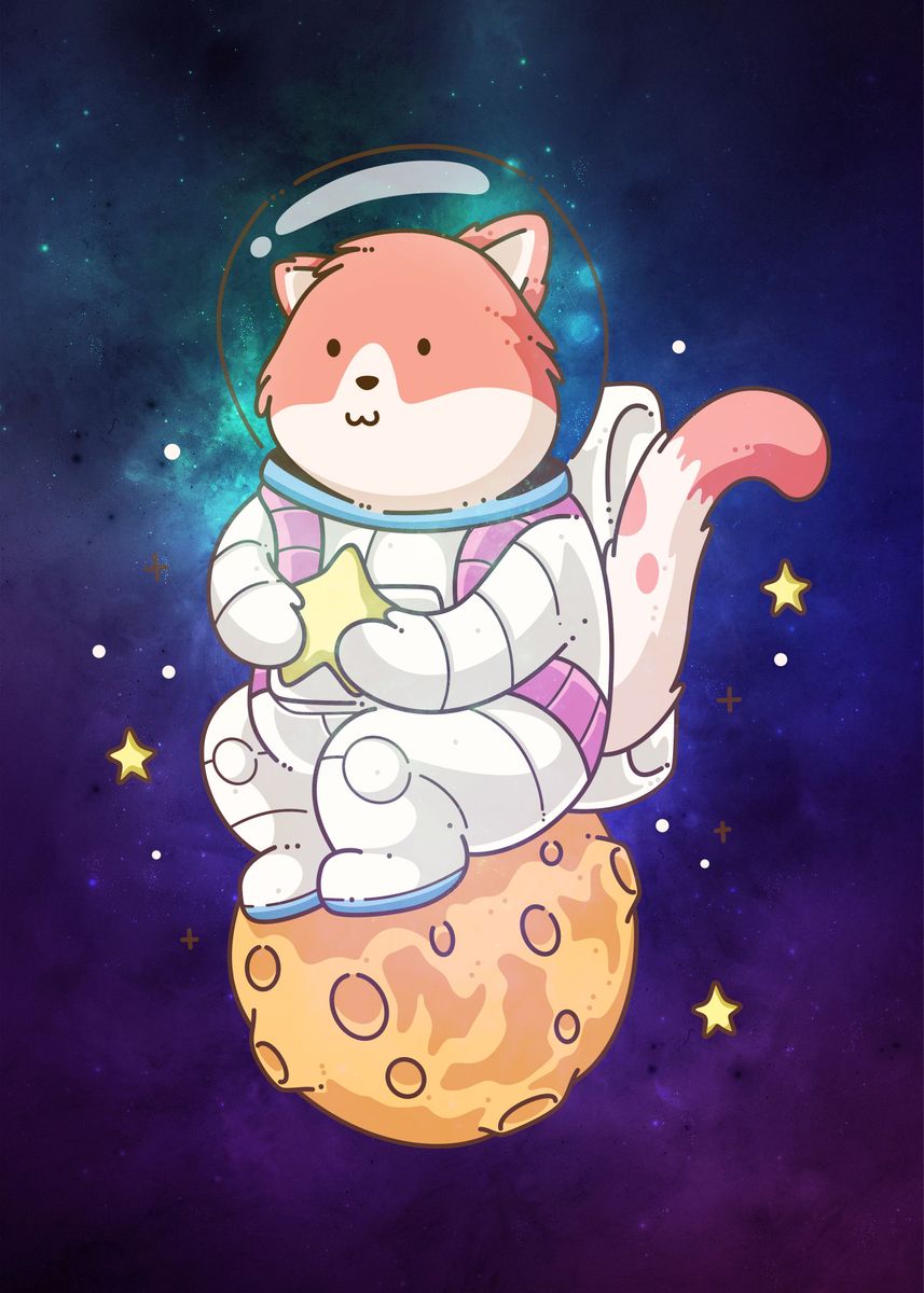 'Catstronaut' Poster by Madooza | Displate