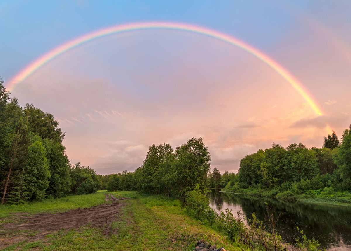 'Rainbow Nature Landscape' Poster by Mea Mansell | Displate
