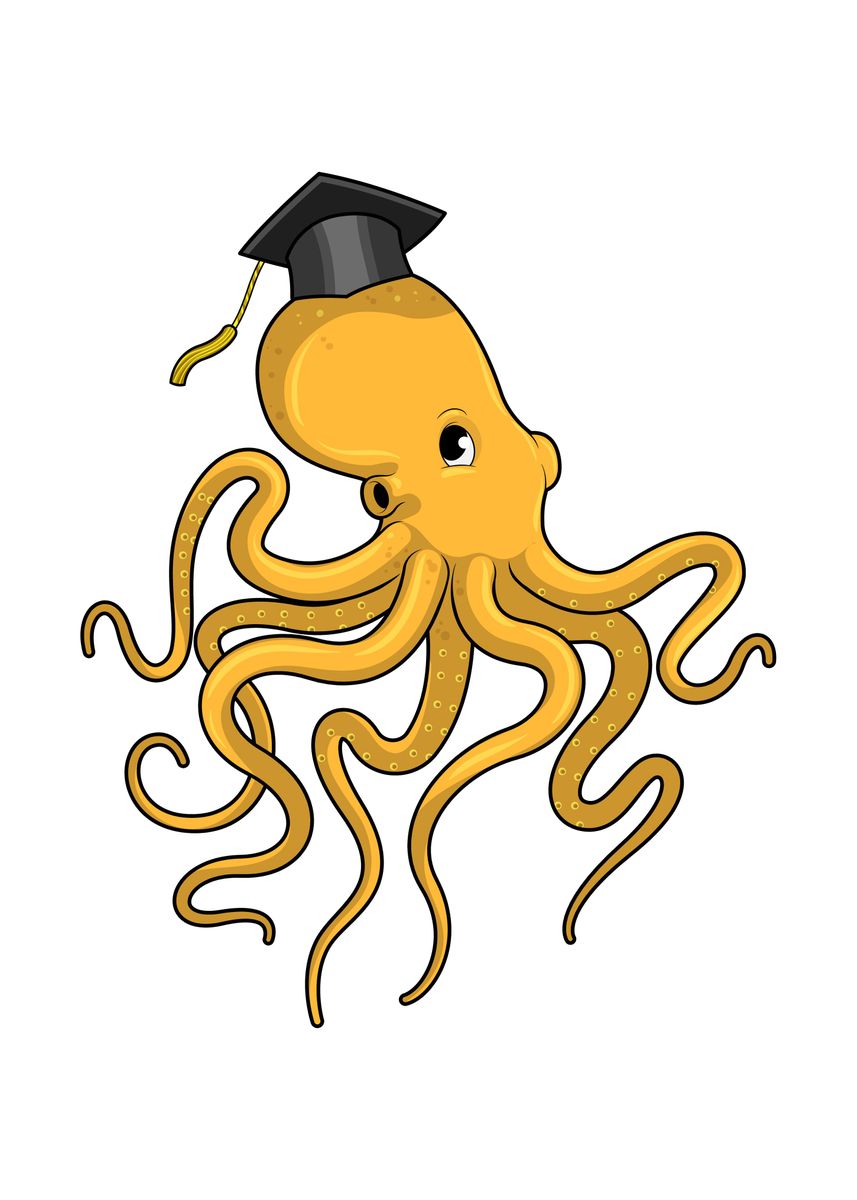 'Octopus Student Diploma' Poster, picture, metal print, paint by Markus ...
