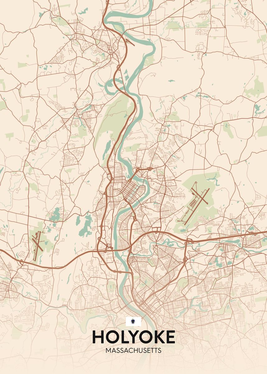 'Holyoke MA' Poster, picture, metal print, paint by IMR Designs | Displate