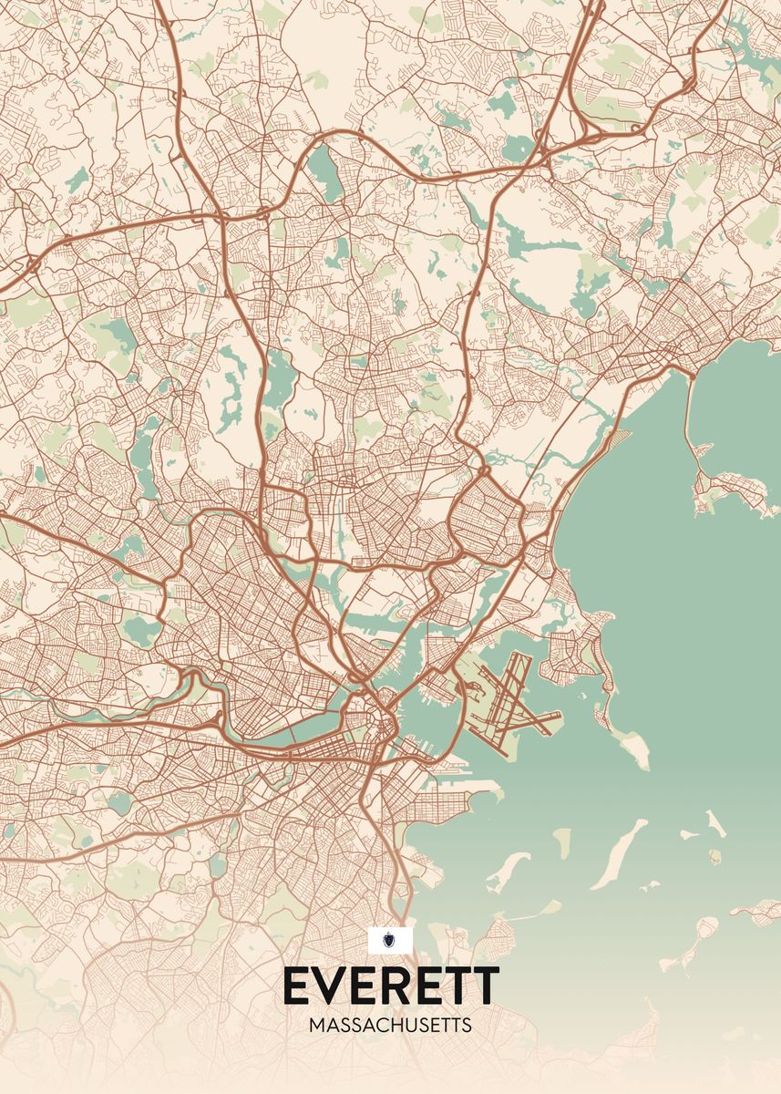 'Everett MA' Poster by IMR Designs | Displate