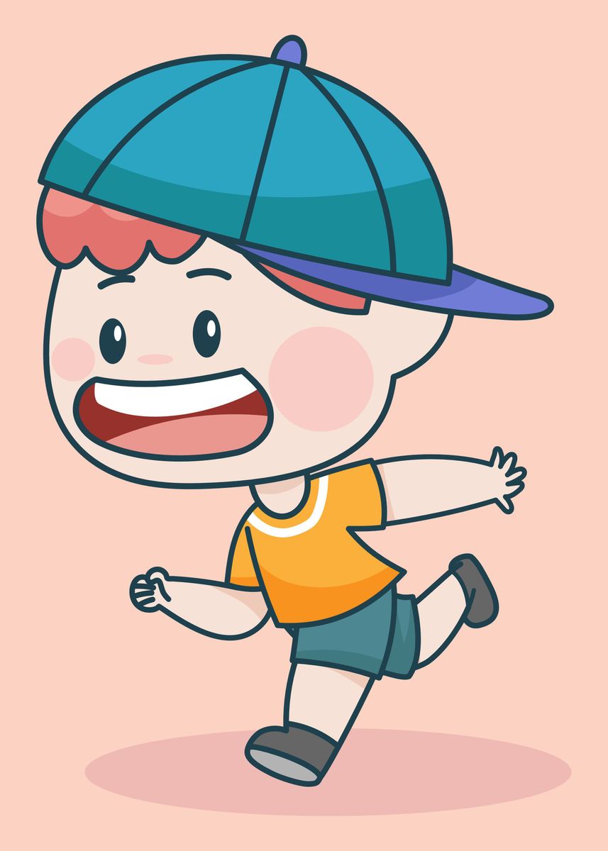 'boy cute' Poster, picture, metal print, paint by Rois Lois | Displate