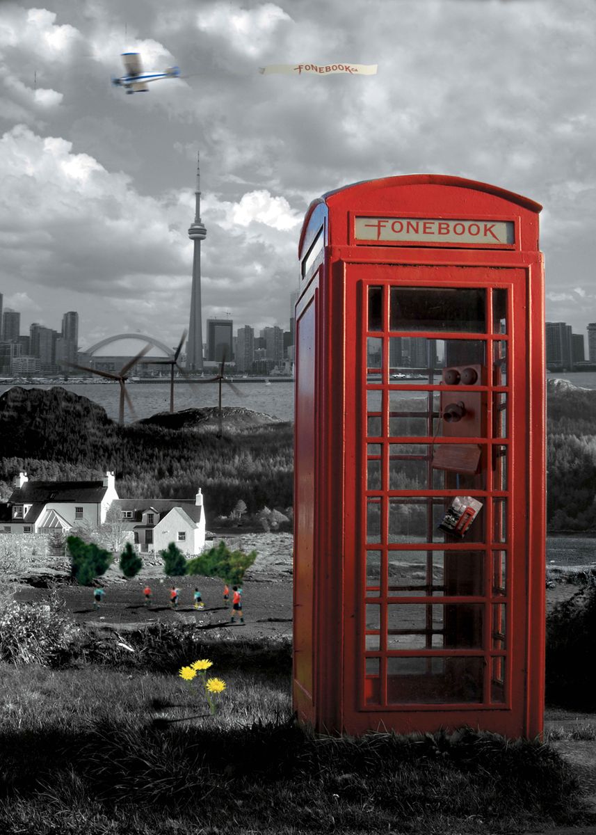 'British Phone Booth' Poster, picture, metal print, paint by George ...