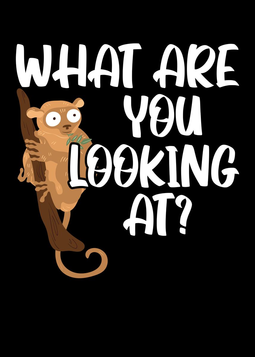 'What Are You Looking At' Poster, picture, metal print, paint by NAO ...