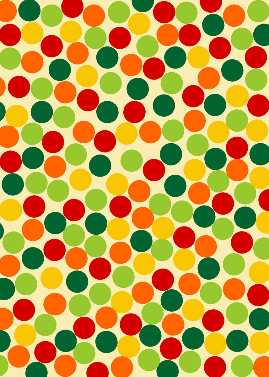 'Colorful Polka dots' Poster, picture, metal print, paint by Estetic ...