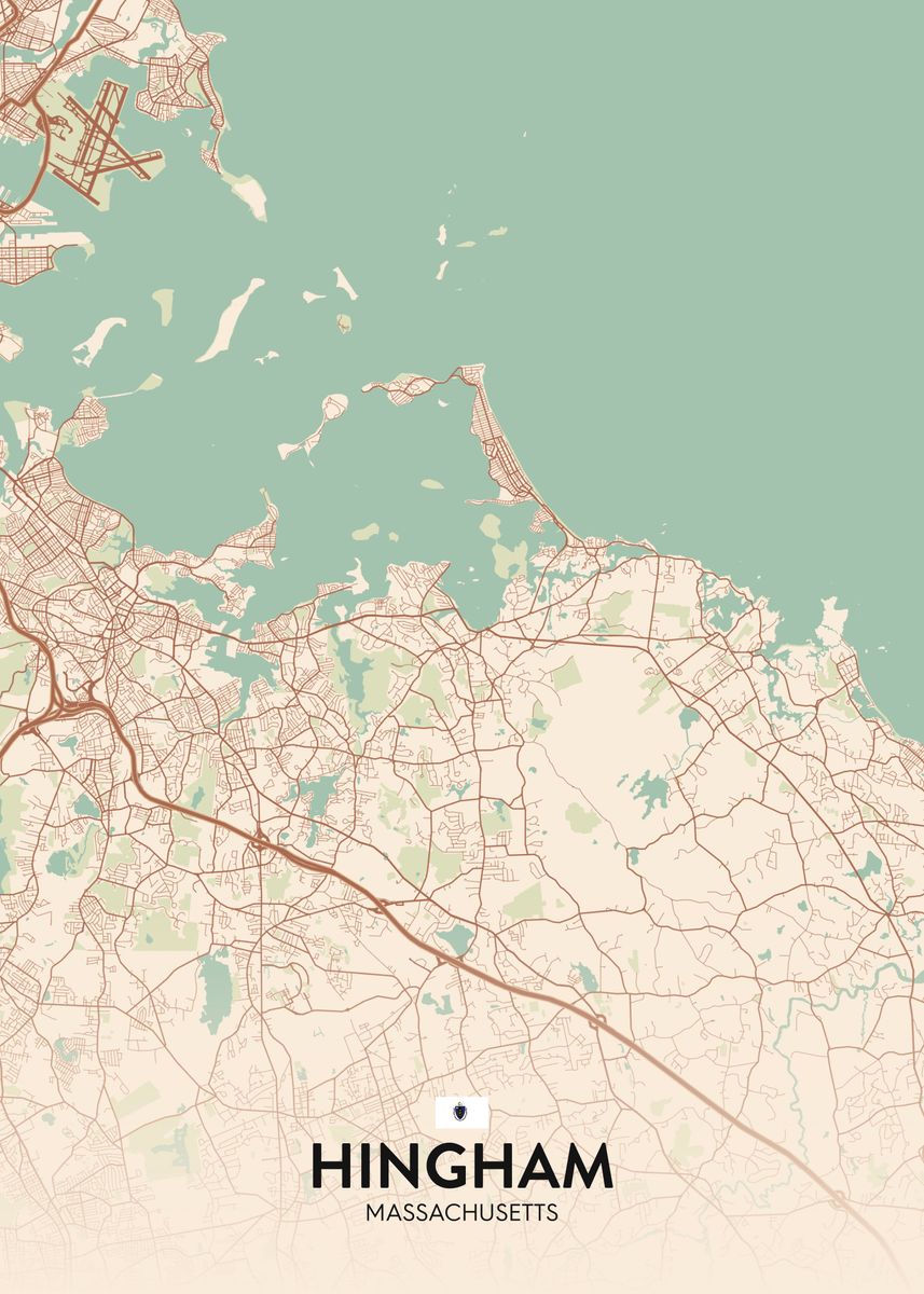 'Hingham MA' Poster, picture, metal print, paint by IMR Designs | Displate