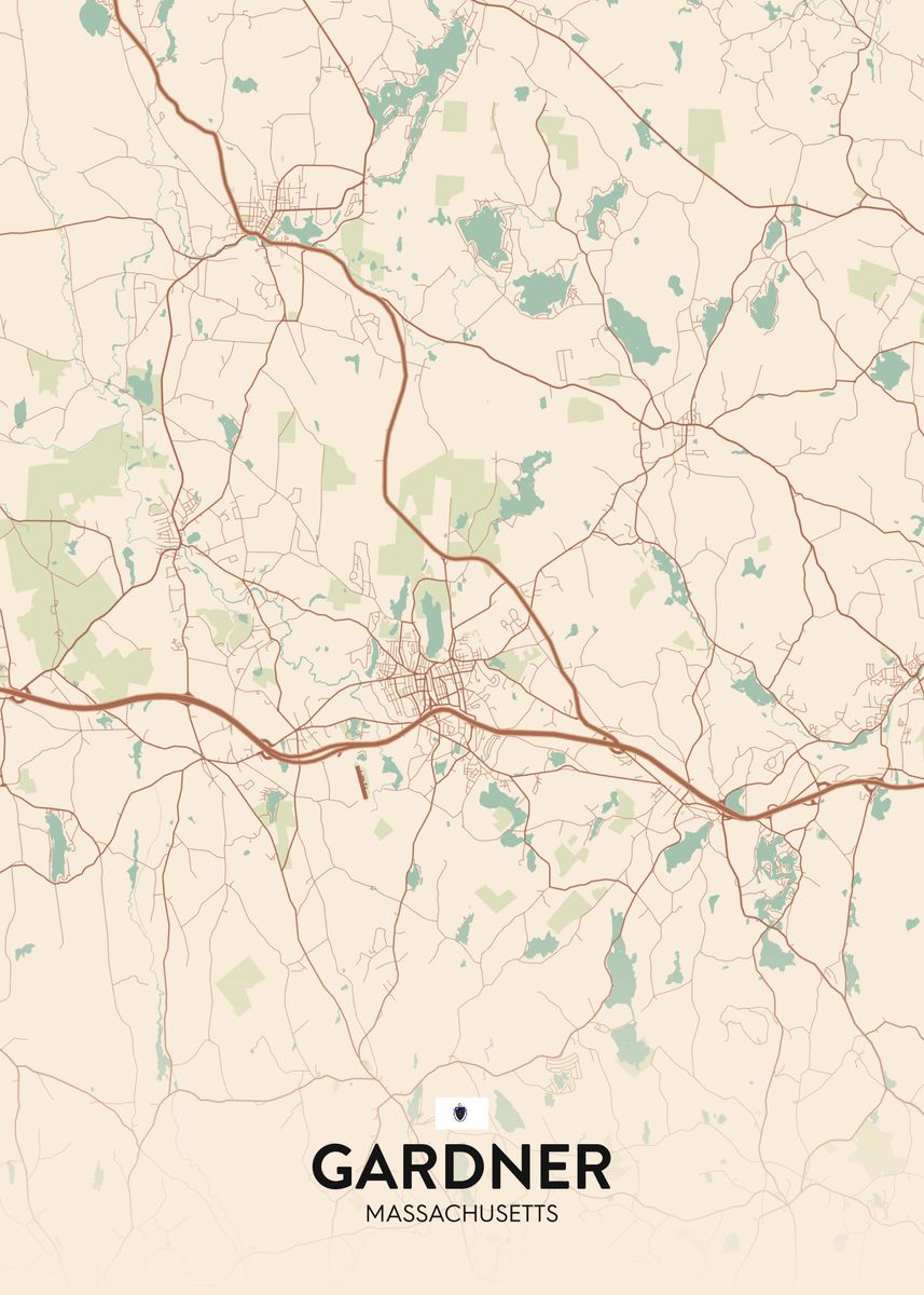 'Gardner MA' Poster by IMR Designs | Displate