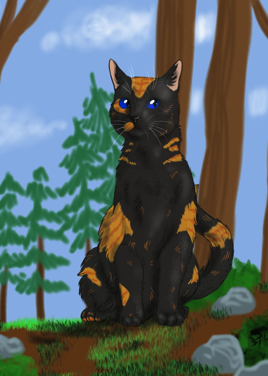 'Tortoiseshell cat' Poster, picture, metal print, paint by Furiarossa ...