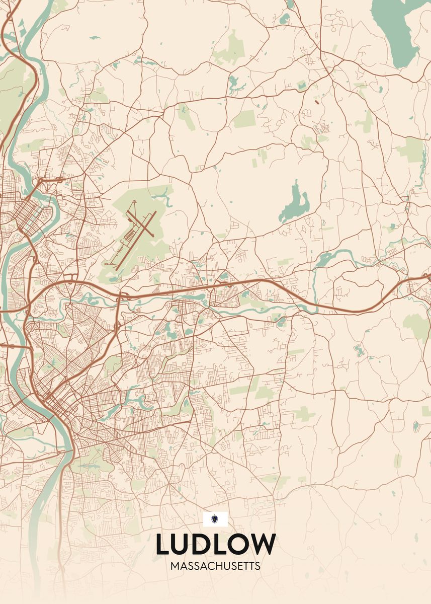 'Ludlow MA' Poster, picture, metal print, paint by IMR Designs | Displate