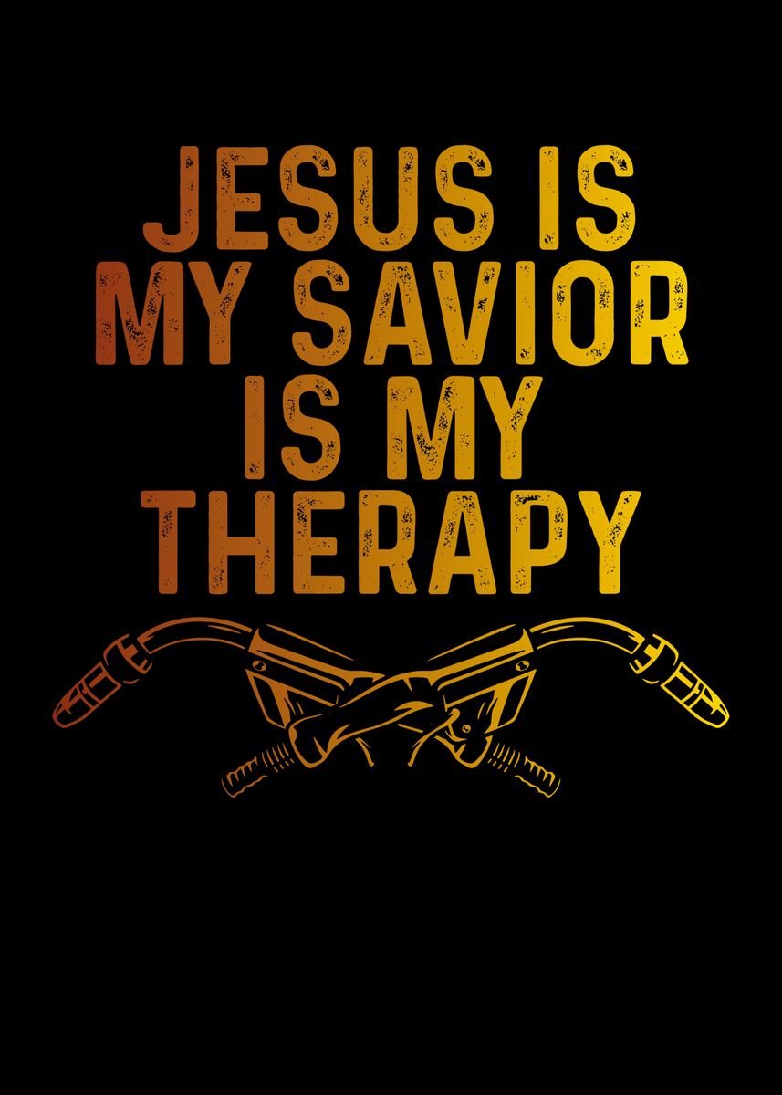 'Jesus is my savior is my t' Poster, picture, metal print, paint by ...