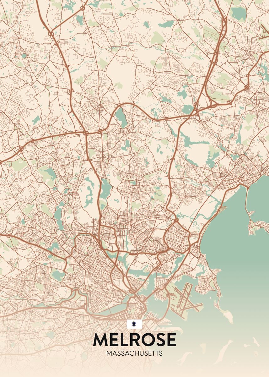 'Melrose MA' Poster, picture, metal print, paint by IMR Designs | Displate