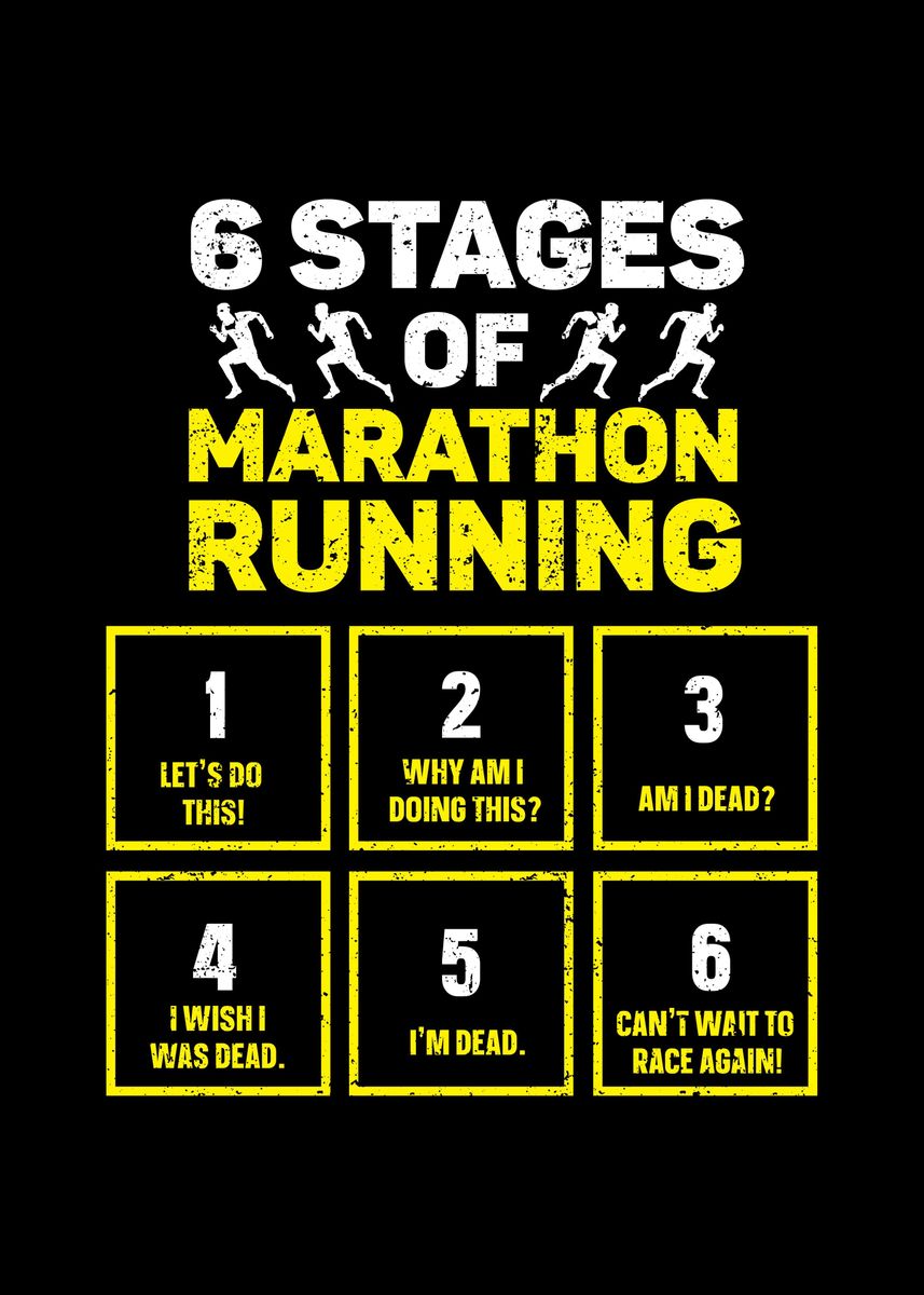 'Stages of running' Poster, picture, metal print, paint by Sebastian ...