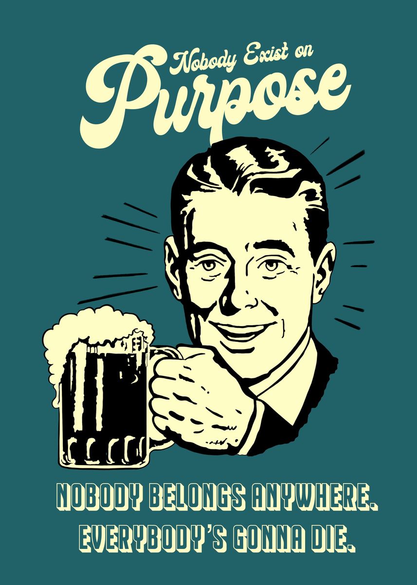 'Vintage beer saying' Poster, picture, metal print, paint by Mild pic ...