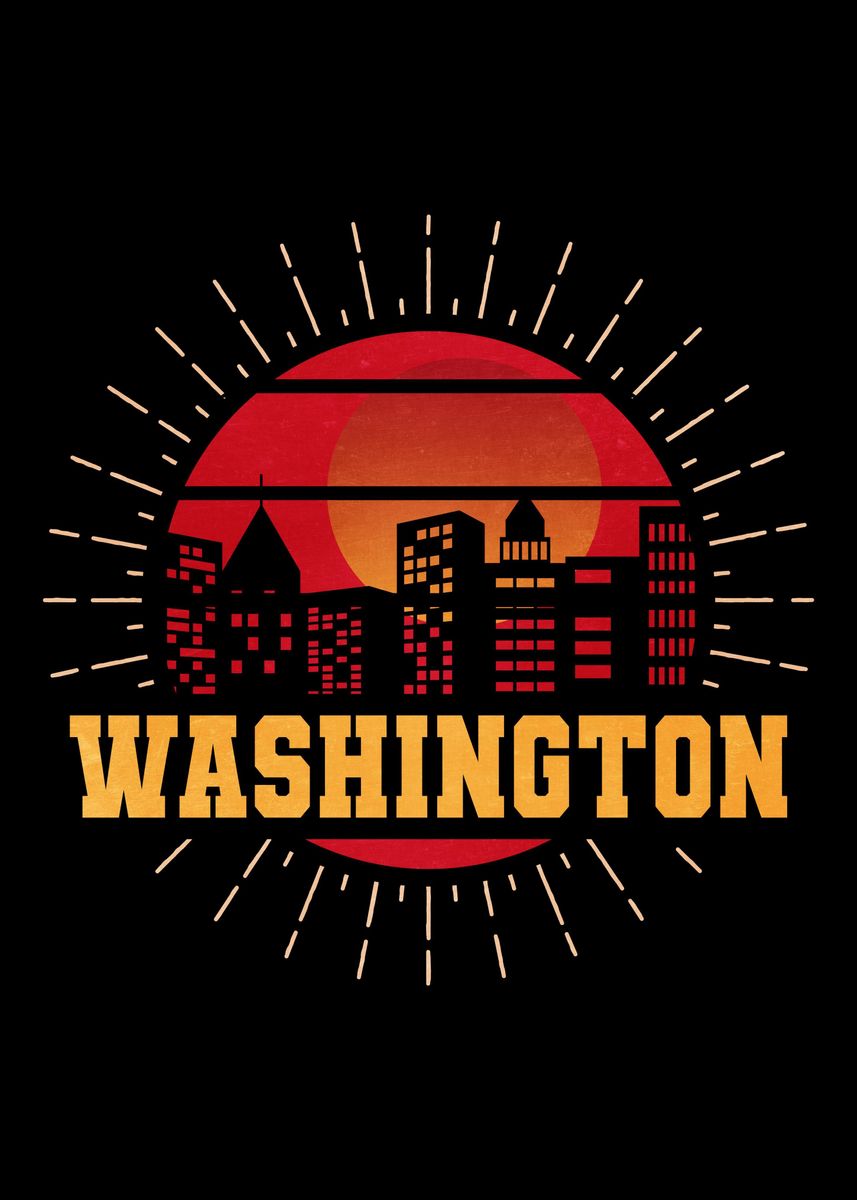 'Cool Washington State' Poster, picture, metal print, paint by Hexor ...