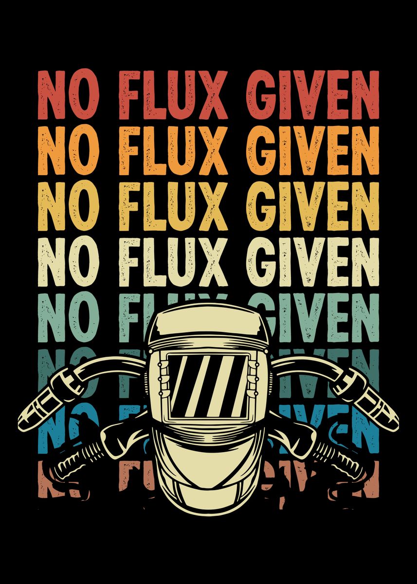 'No flux given retro' Poster, picture, metal print, paint by BeMi ...