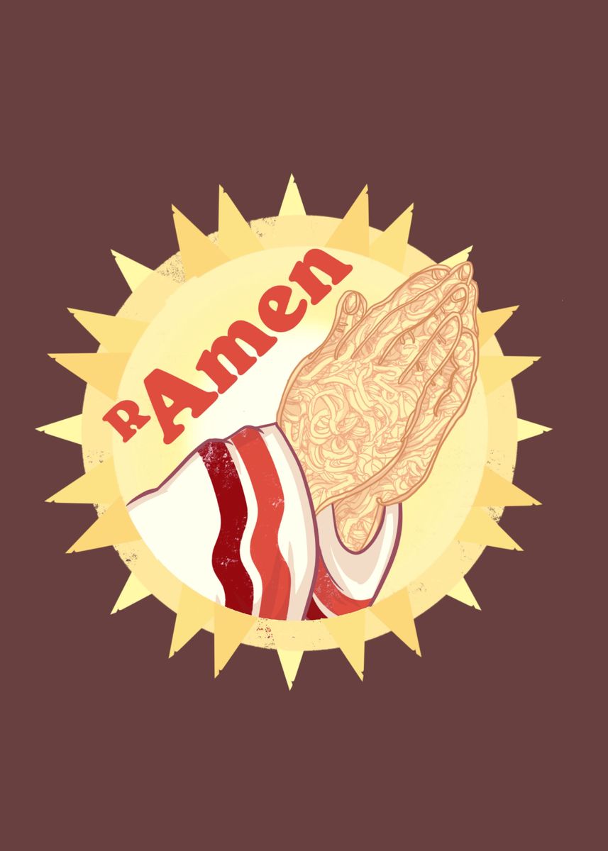 'R Amen' Poster, picture, metal print, paint by LVB Art | Displate