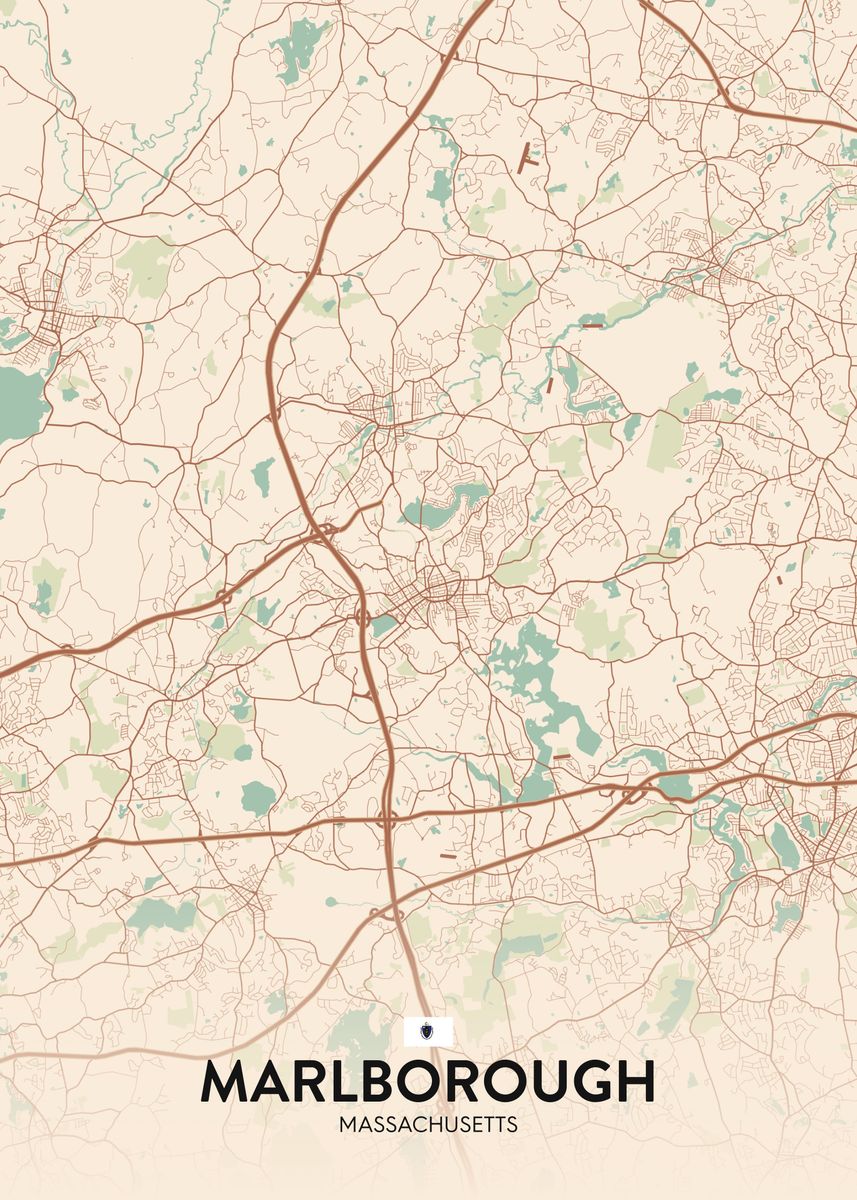 'Marlborough MA' Poster, picture, metal print, paint by IMR Designs ...