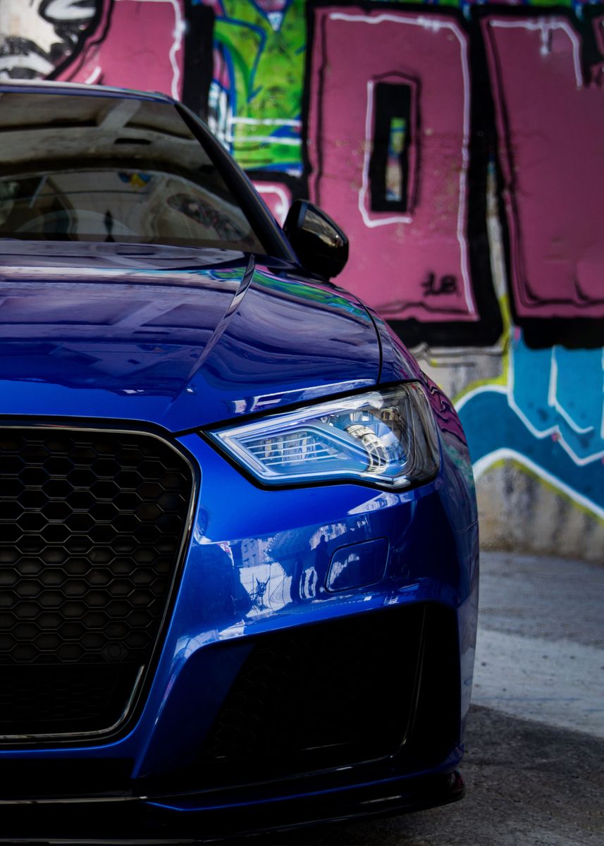 'Sports Car Mystery Blue' Poster by Photographer swiss | Displate