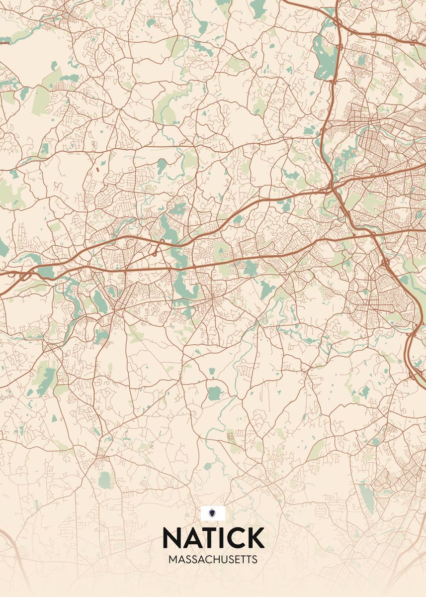 'Natick MA' Poster by IMR Designs | Displate
