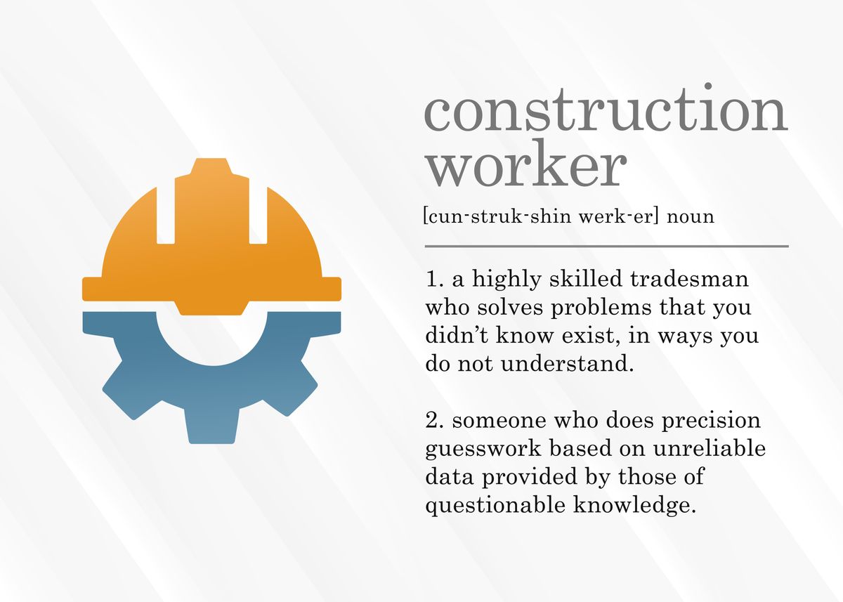 'Construction Definition' Poster by 84PixelDesign | Displate