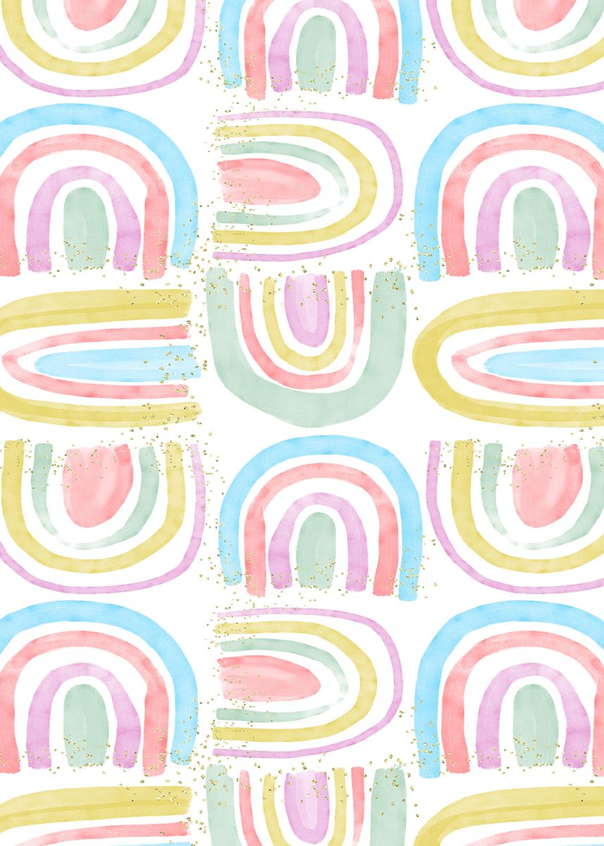'rainbow pattern' Poster by Haroulita kav | Displate