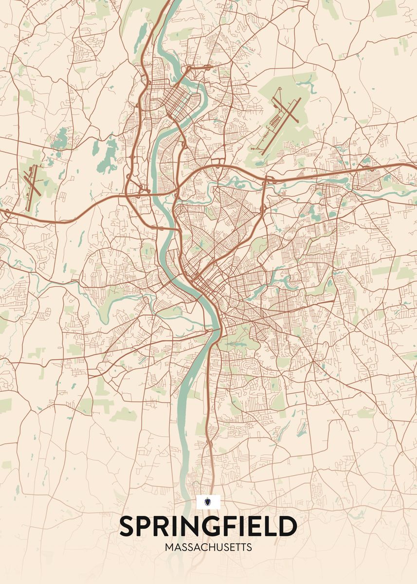 'Springfield MA' Poster, picture, metal print, paint by IMR Designs ...