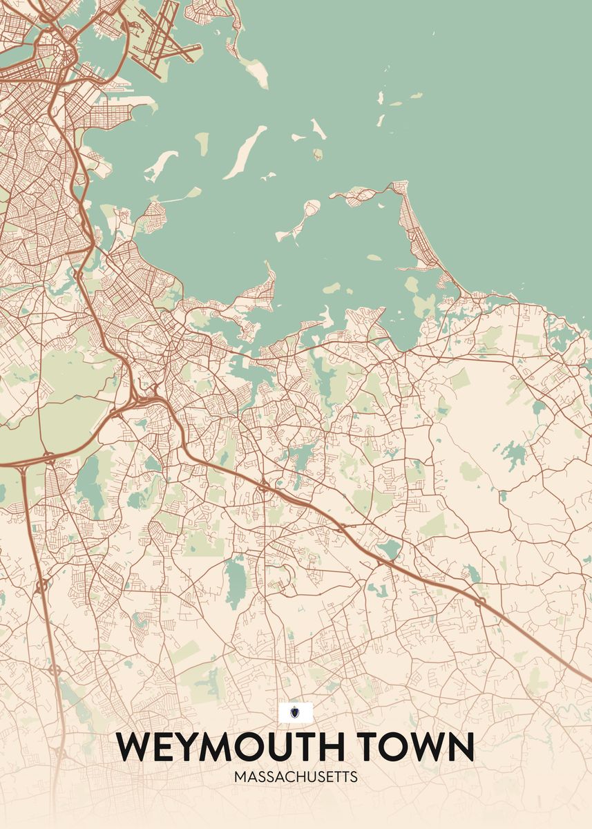 'Weymouth Town MA' Poster, picture, metal print, paint by IMR Designs ...