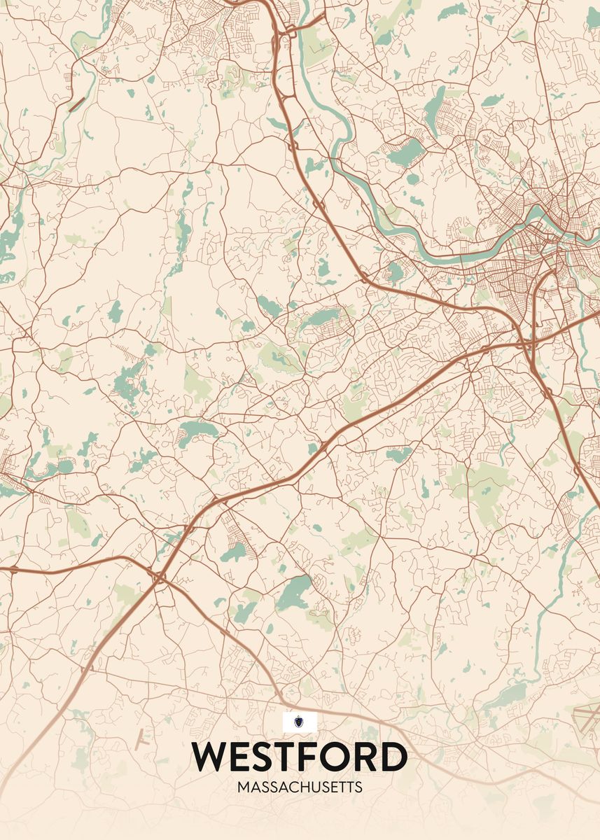 'Westford MA' Poster, picture, metal print, paint by IMR Designs | Displate