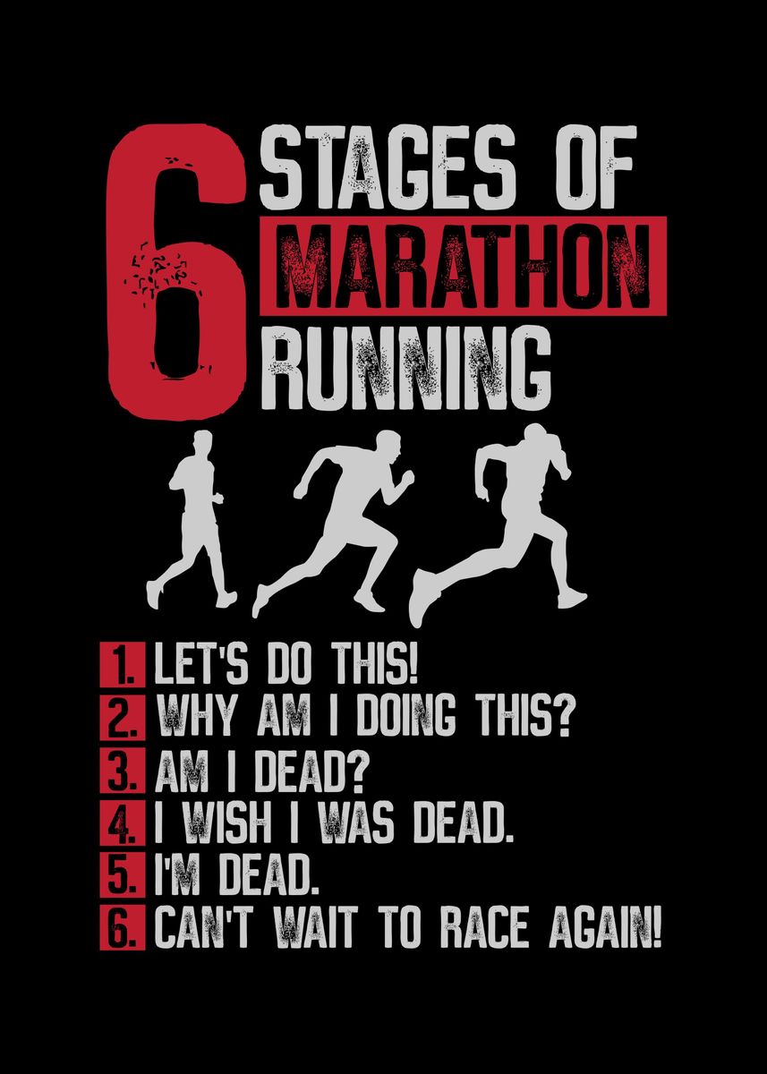 'Stages of running' Poster, picture, metal print, paint by Sebastian ...