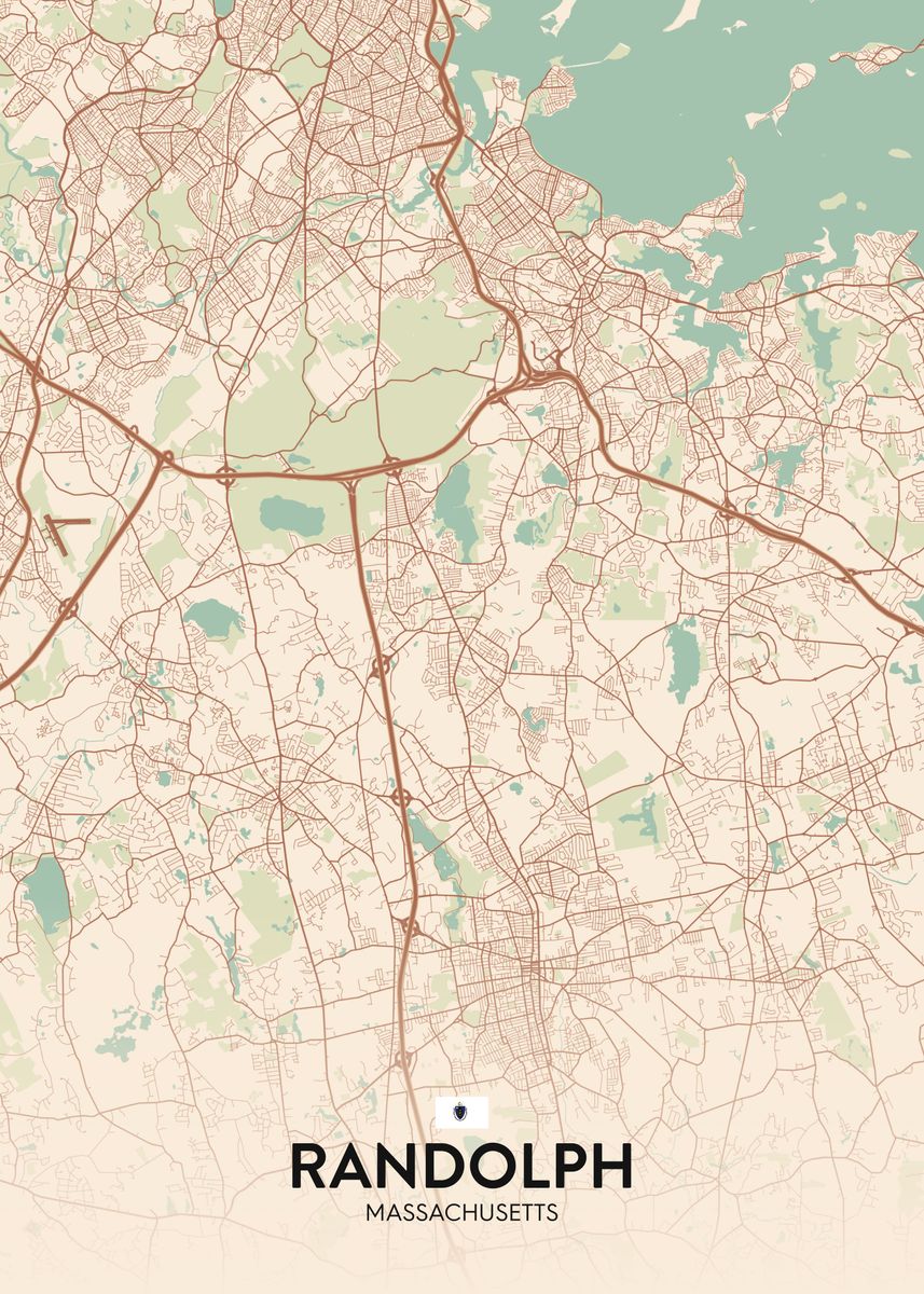 'Randolph MA' Poster, picture, metal print, paint by IMR Designs | Displate