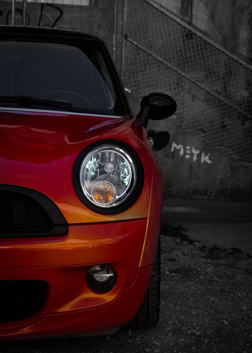 'Sports Car Lava Orange' Poster by Photographer swiss | Displate